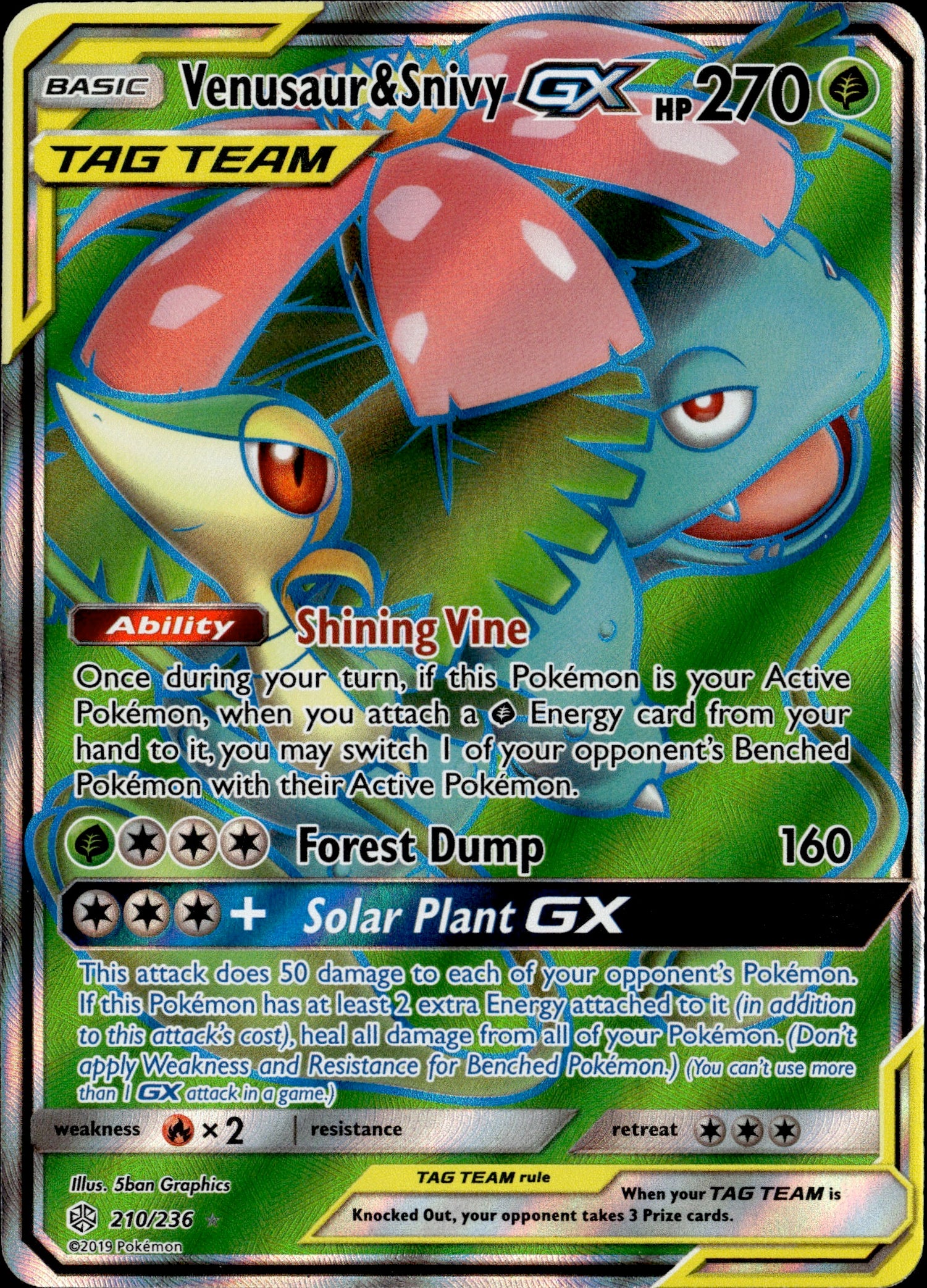 Venusaur & Snivy GX 210/236 [Cosmic Eclipse] – Leo Games