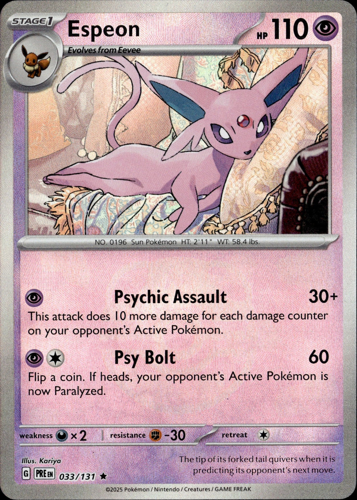 Espeon Master Ball Holo 033/131 [Prismatic Evolutions] – Leo Games